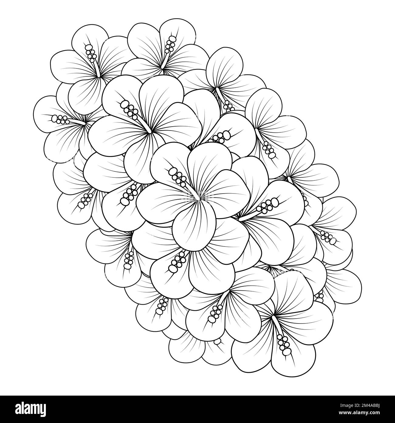 Rose sharon flower common Stock Vector Images - Alamy