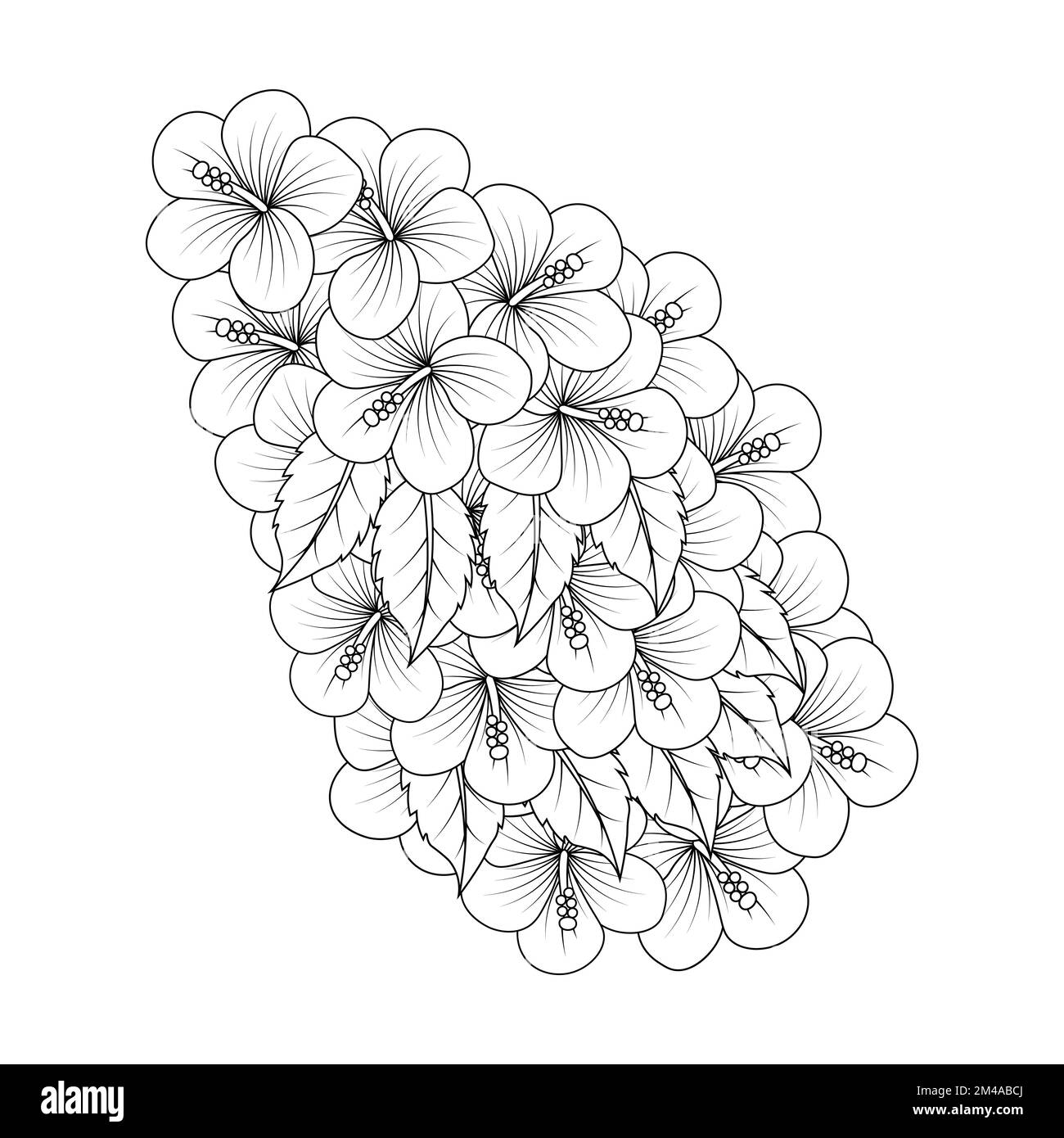 Rose sharon flower common Stock Vector Images - Alamy