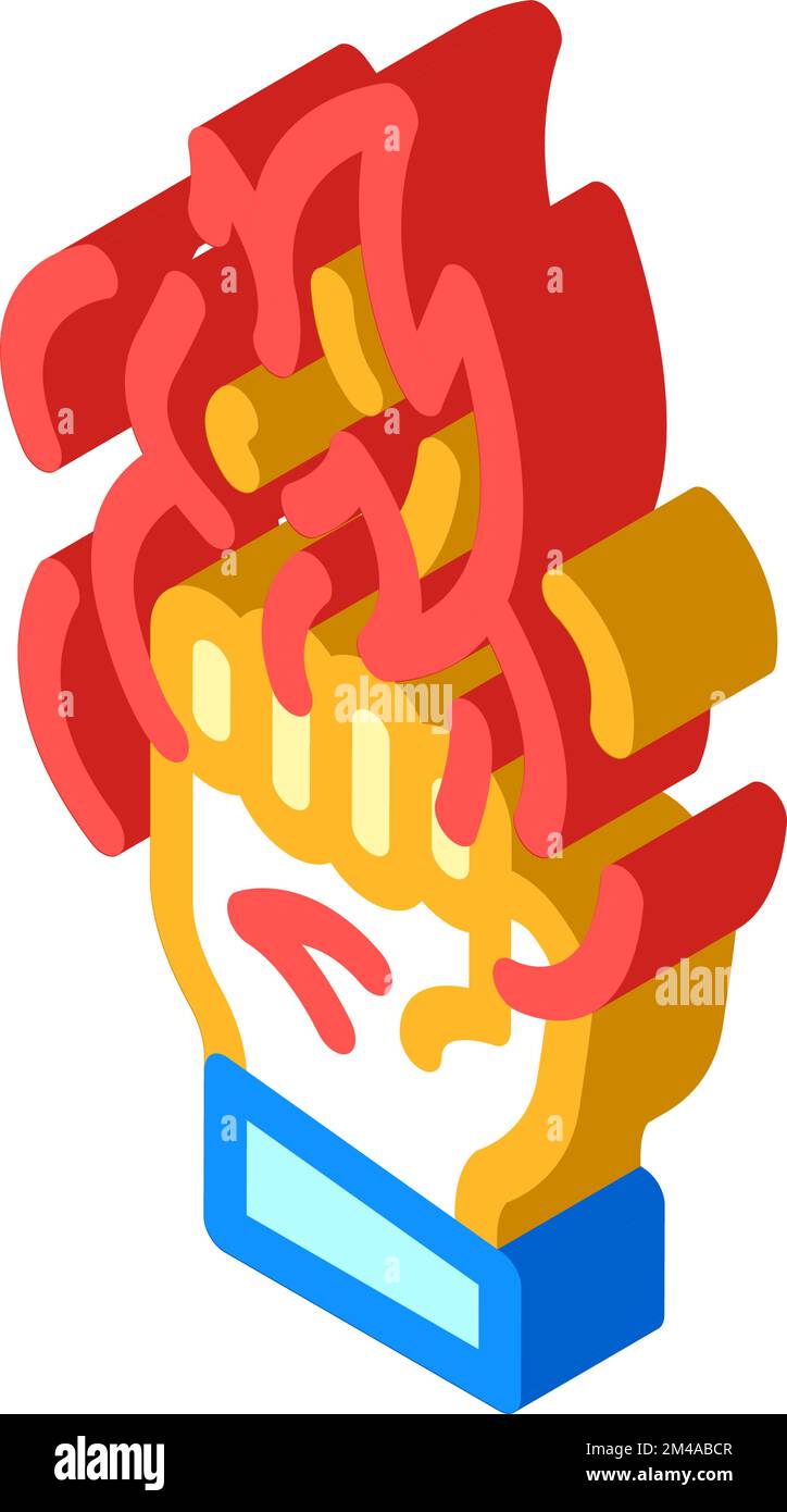 power fire isometric icon vector illustration Stock Vector Image & Art ...