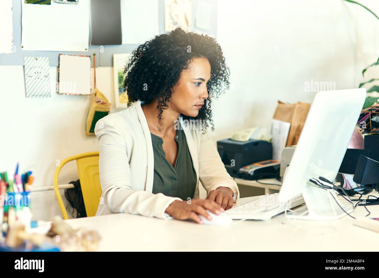Researching on computer hi-res stock photography and images - Alamy