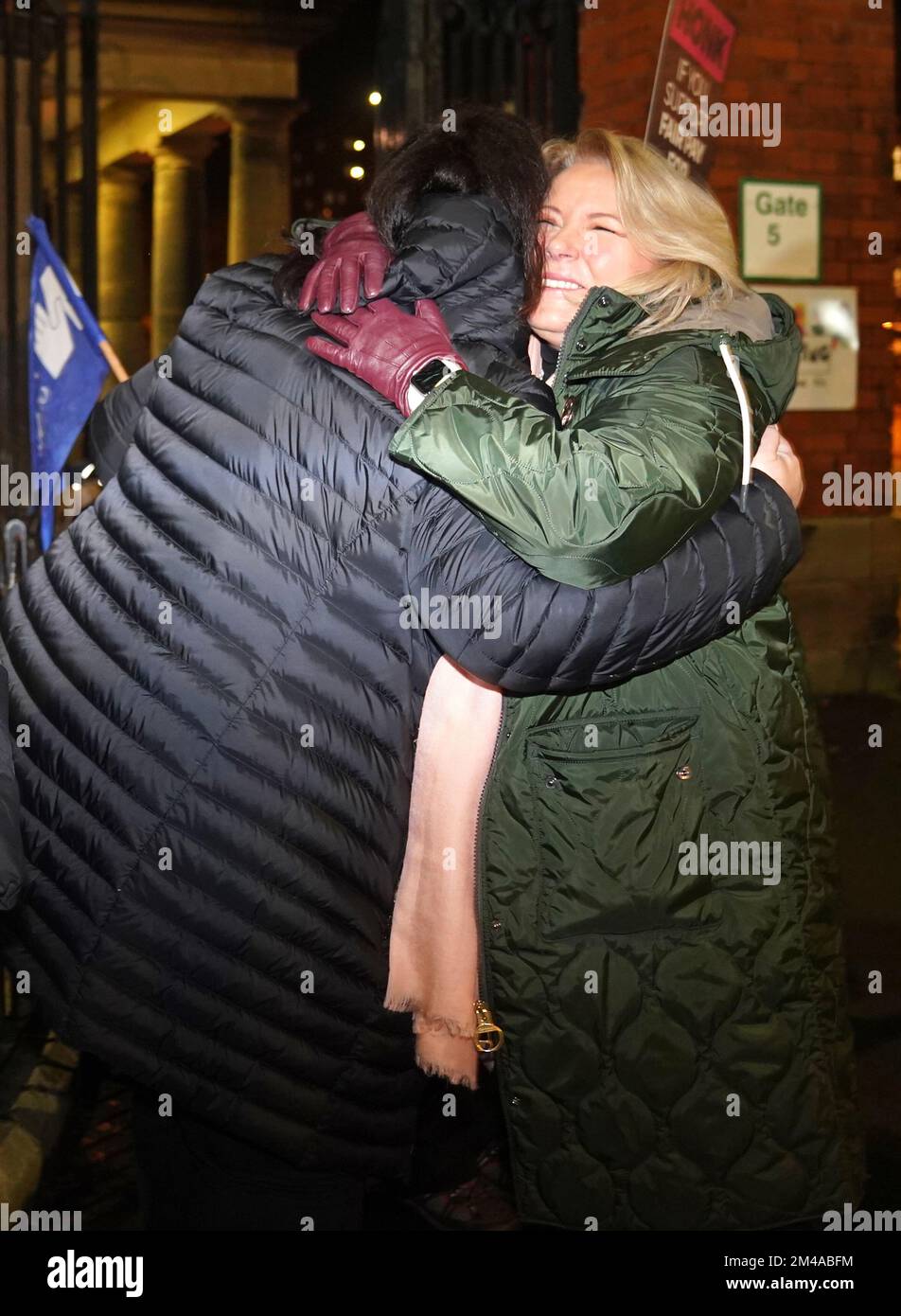 Royal College of Nursing (RCN) General Secretary Pat Cullen (right ...
