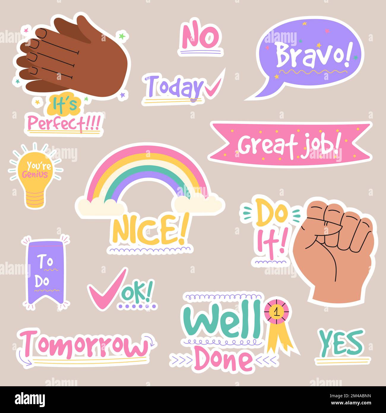 Job and great job groovy stickers pack. Set of reward stickers for ...