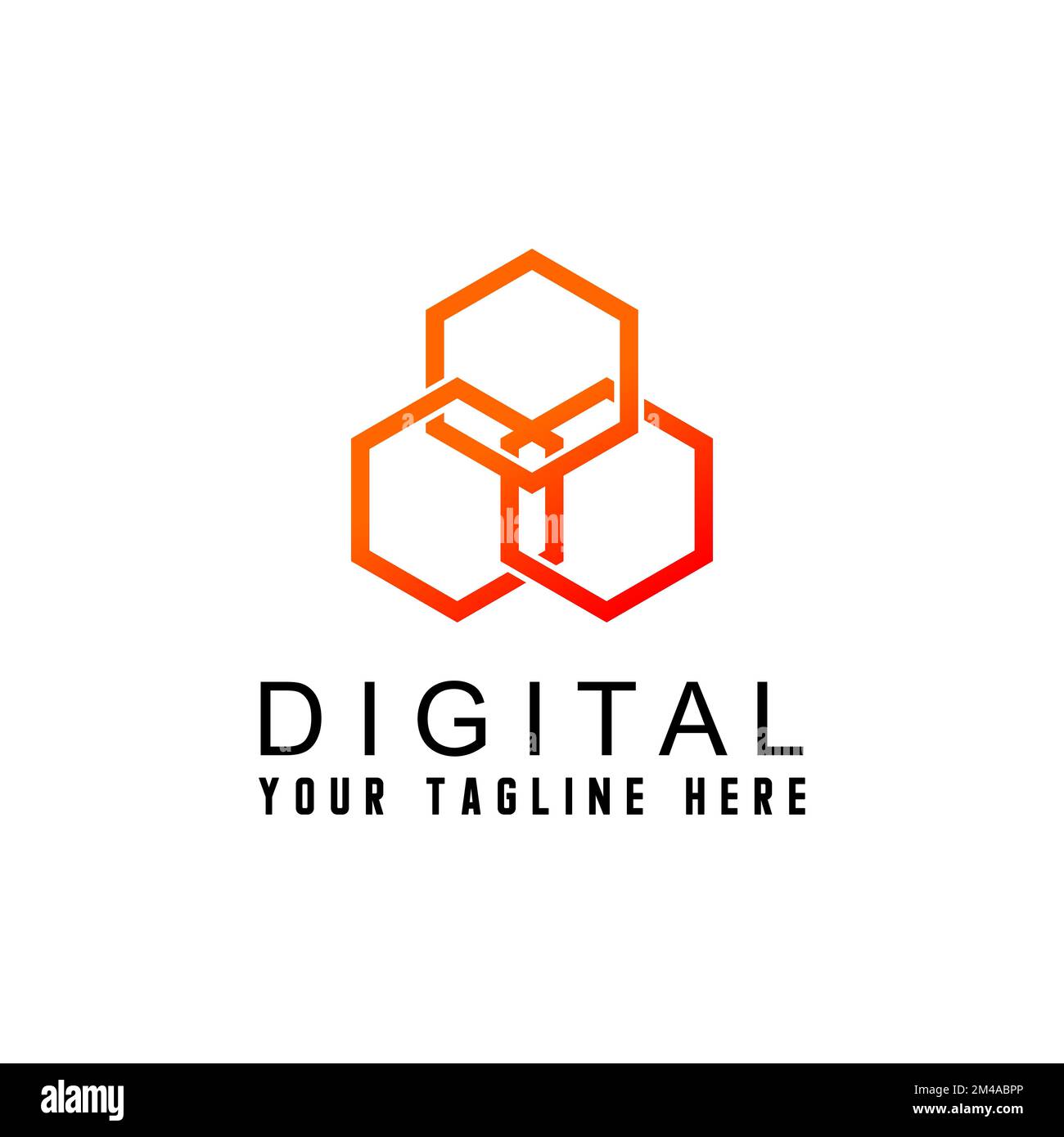 3 Hexagons in connect image graphic icon logo design abstract concept ...