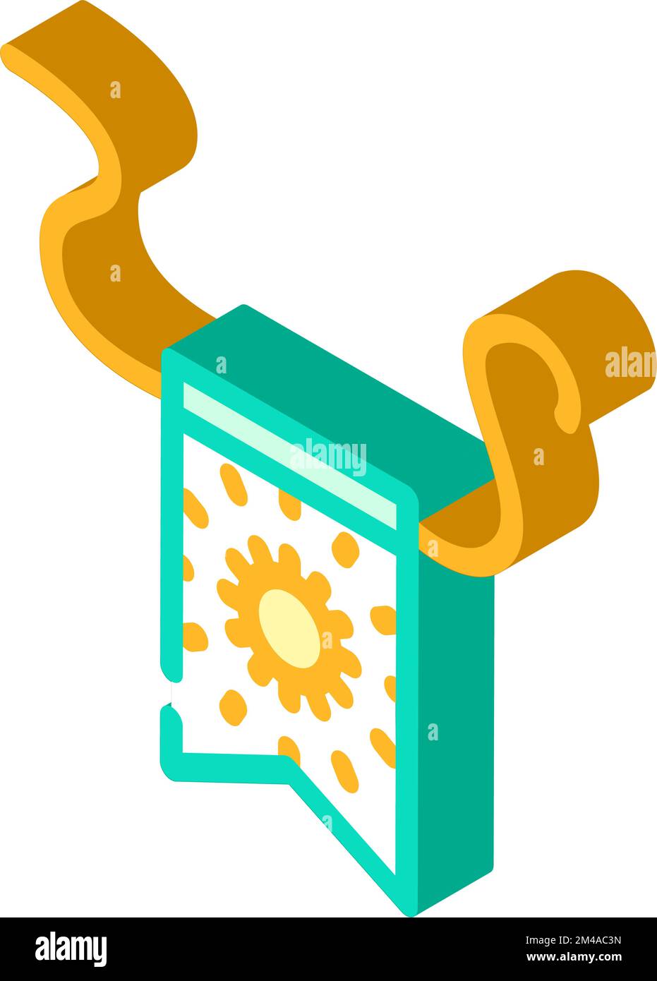 pennant flag map isometric icon vector illustration Stock Vector Image & Art - Alamy