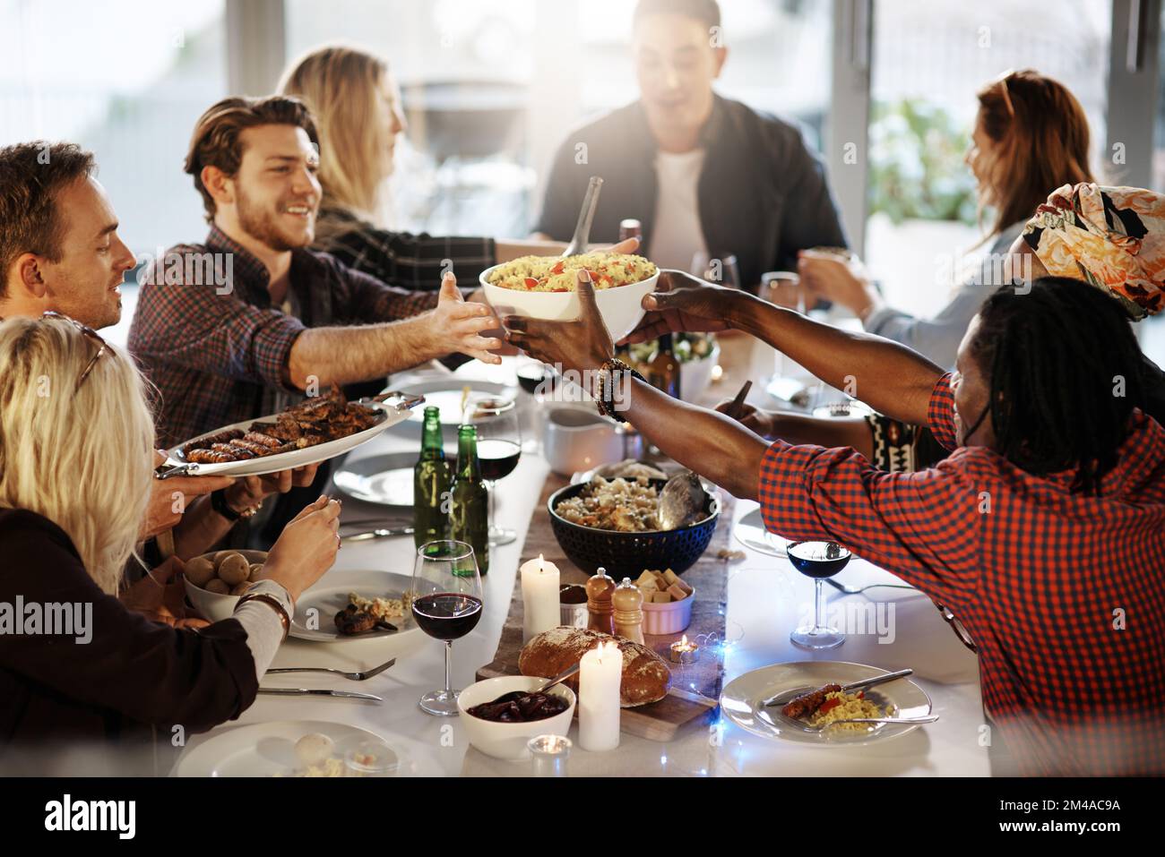 Having friends over for a barbecue. friends getting together for a ...