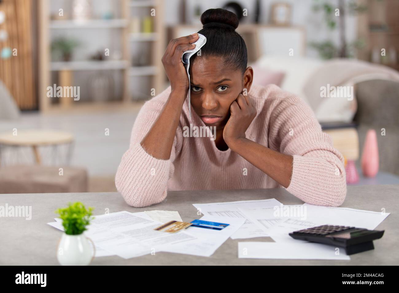 Woman depressed bad debt hi-res stock photography and images - Alamy