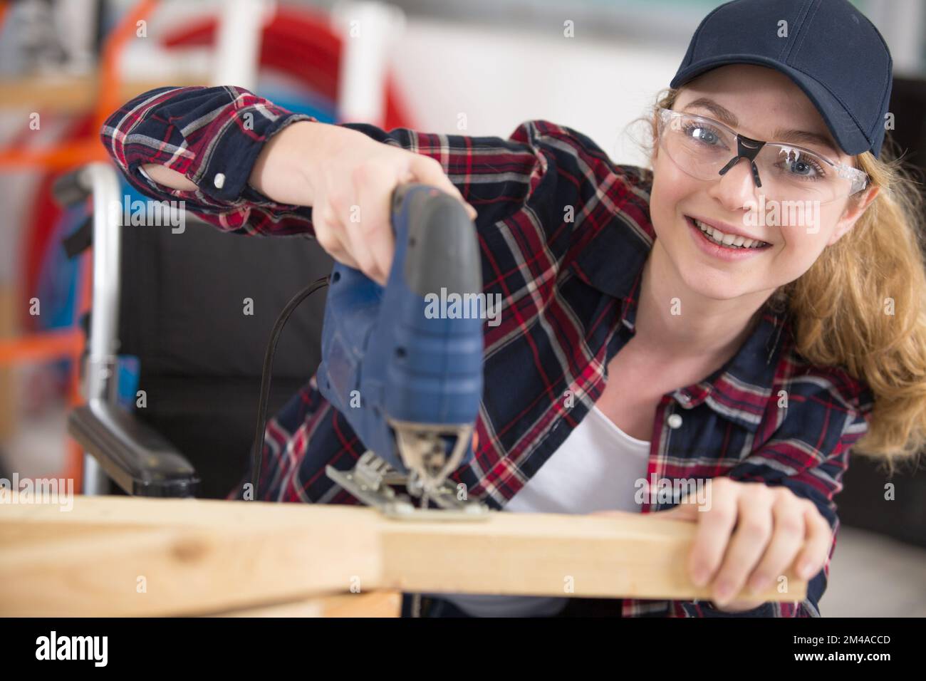 disabled girl using a jigsaw Stock Photo - Alamy