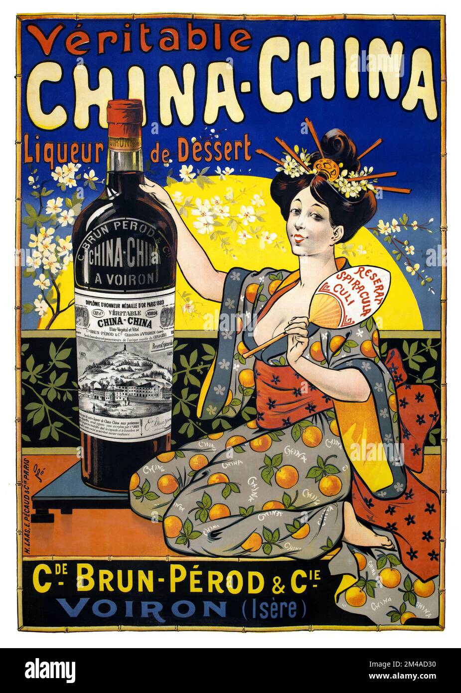 Veritable China-China. Liqueur de dessert. Cde Brun-Perod & Cie, Voiron ...