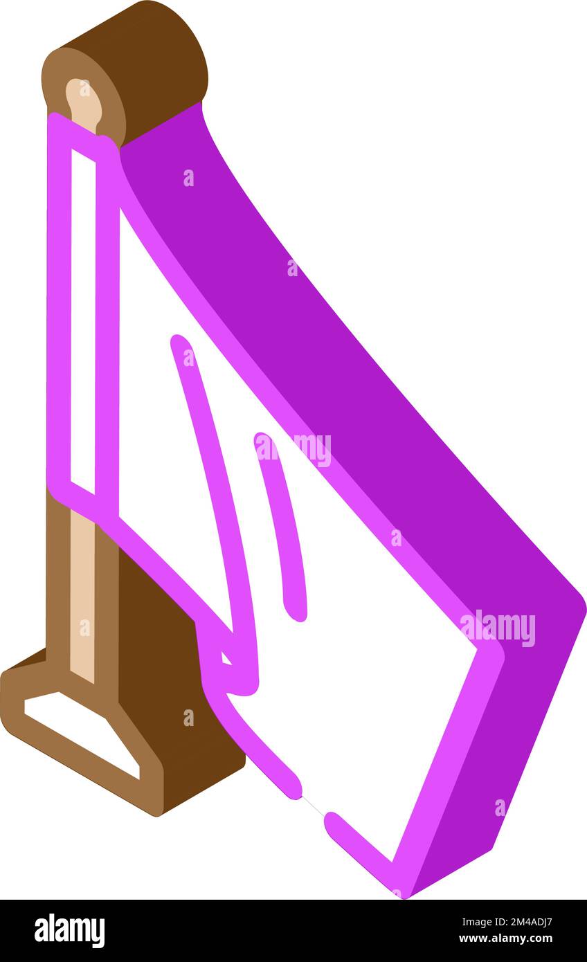 pole flag map isometric icon vector illustration Stock Vector Image ...