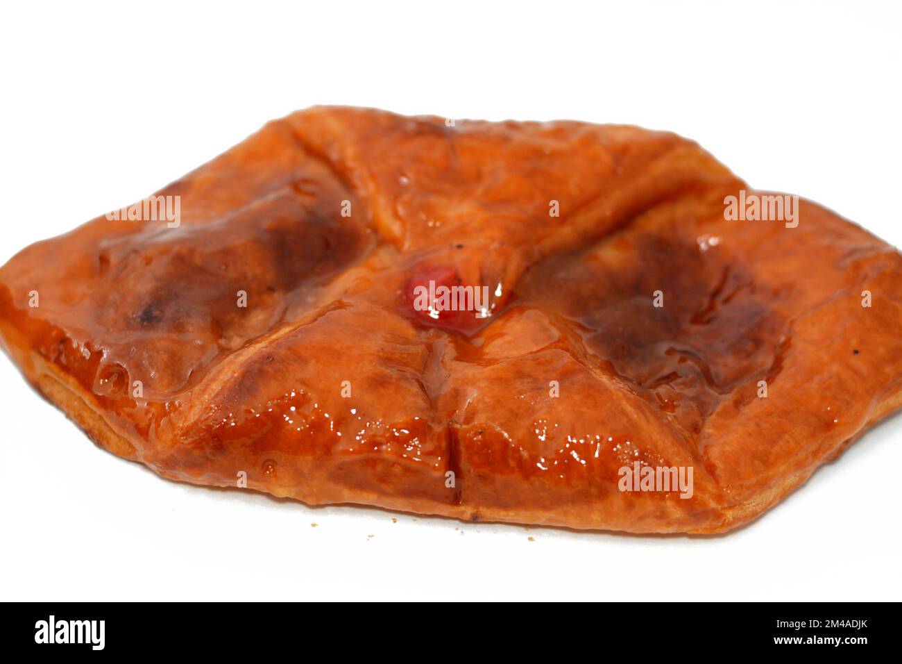 Baked Danish pastry stuffed and topped with honey sugary sweet syrup ...