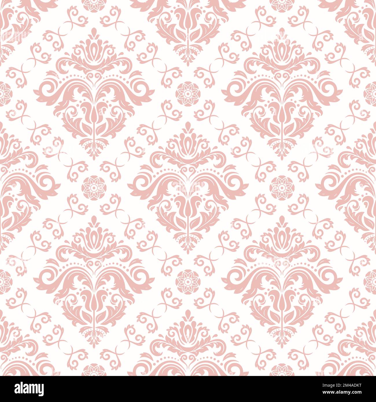 Orient classic pink and white pattern. Seamless abstract background ...
