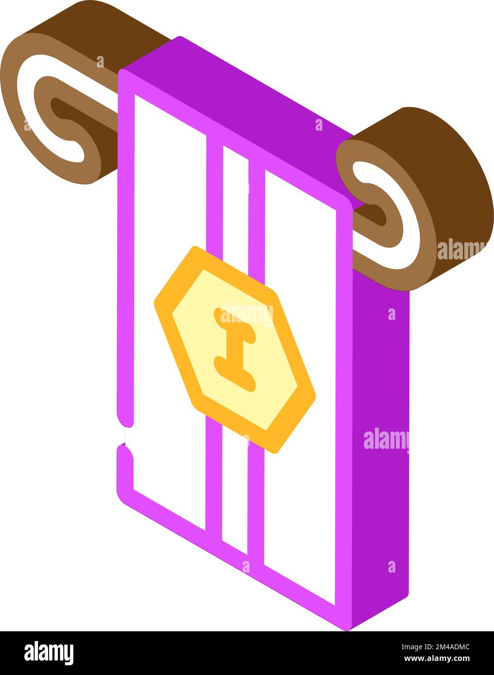 pennant flag banner isometric icon vector illustration Stock Vector ...