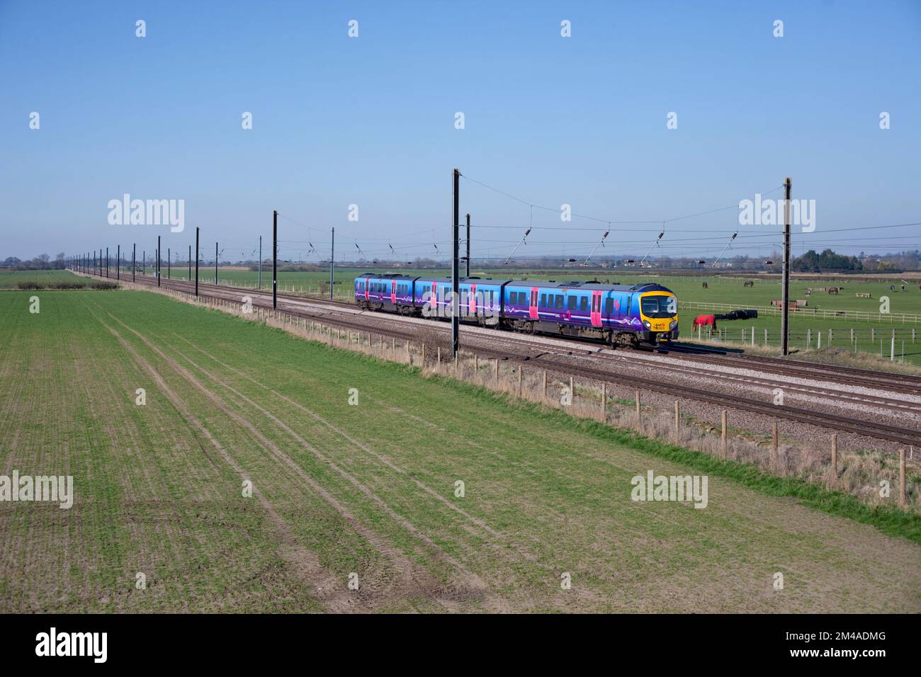 First Transpennine Express class 185 diesel train 185103 on the 4 track ...
