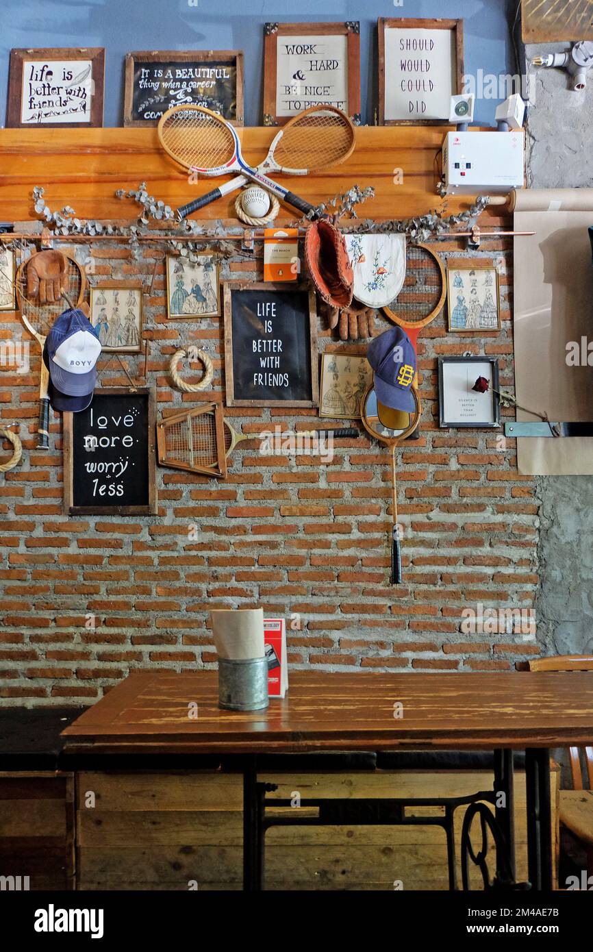 Interior design and decoration of local cocktail bar and restaurant ...