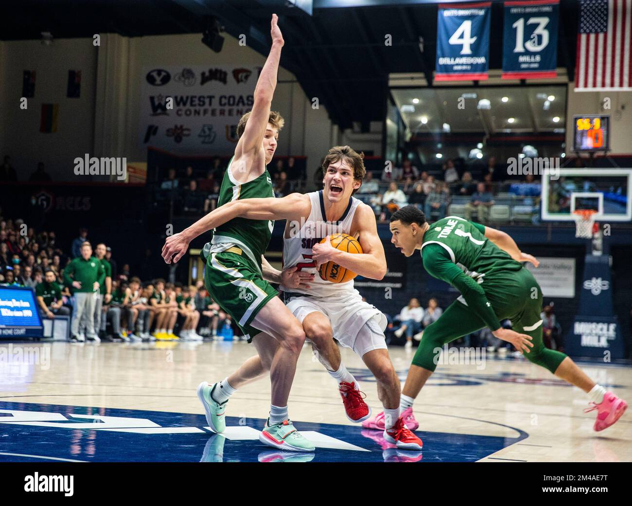 December 18 2022 Moraga, CA U.S.A. St. Mary's guard Aidan Mahaney (20 ...