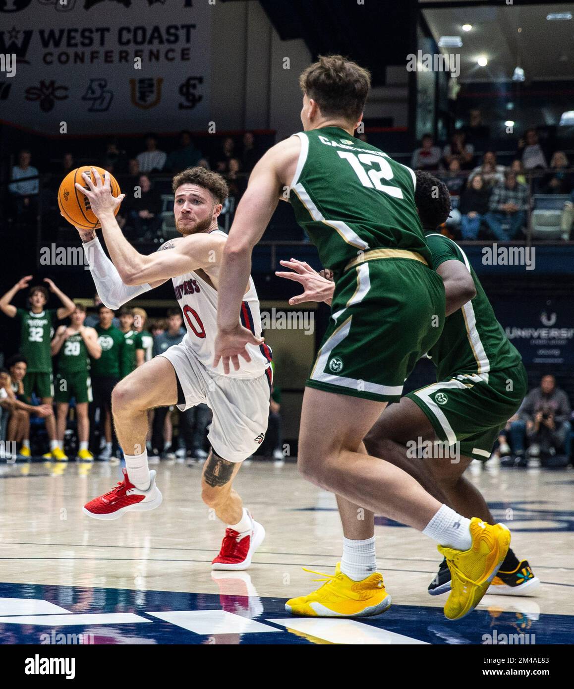 December 18 2022 Moraga, CA U.S.A. St. Mary's guard Logan Johnson (0 ...