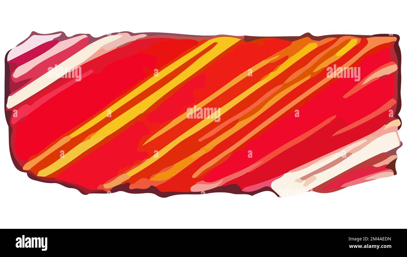 Red yellow rectangular shape with diagonal brush strokes in grunge ...
