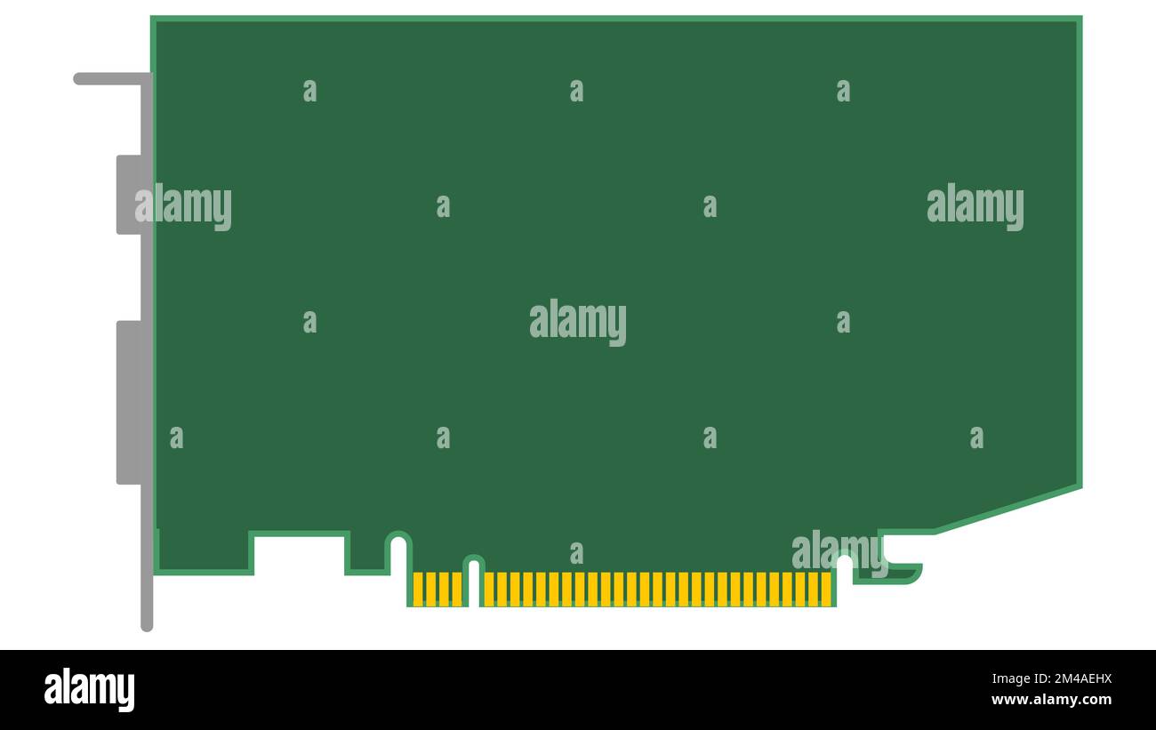 Computer board for pc isolated on white background. Vector clipart ...