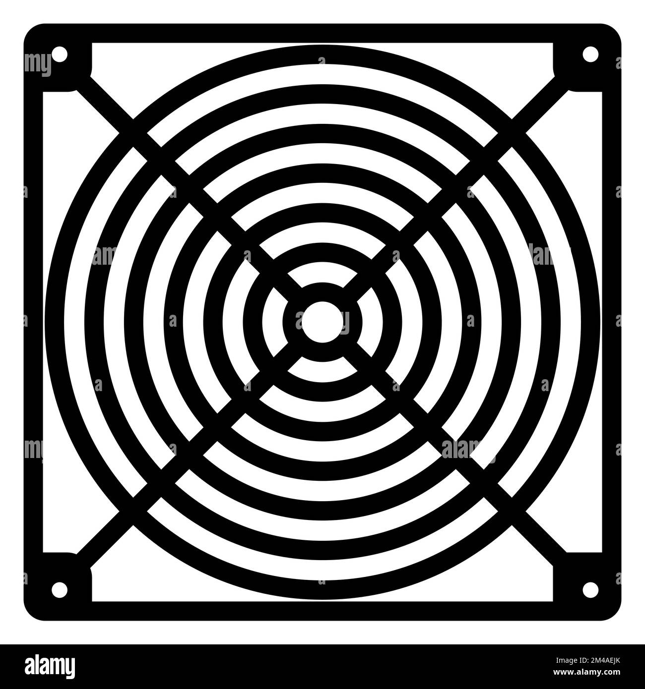 Silhouette of protective grid for power supply isolated on white ...