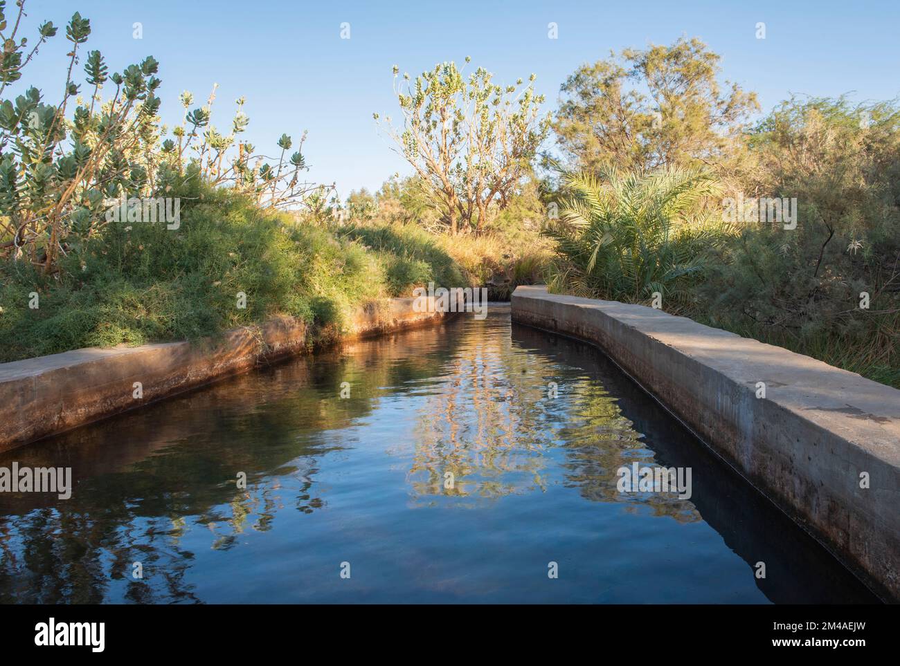 Closeup detail of water in hot spring pool trough at african egyptian ...