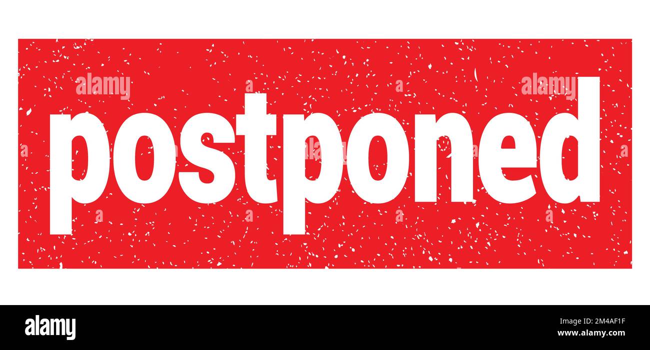 Postponed stamp hi-res stock photography and images - Alamy