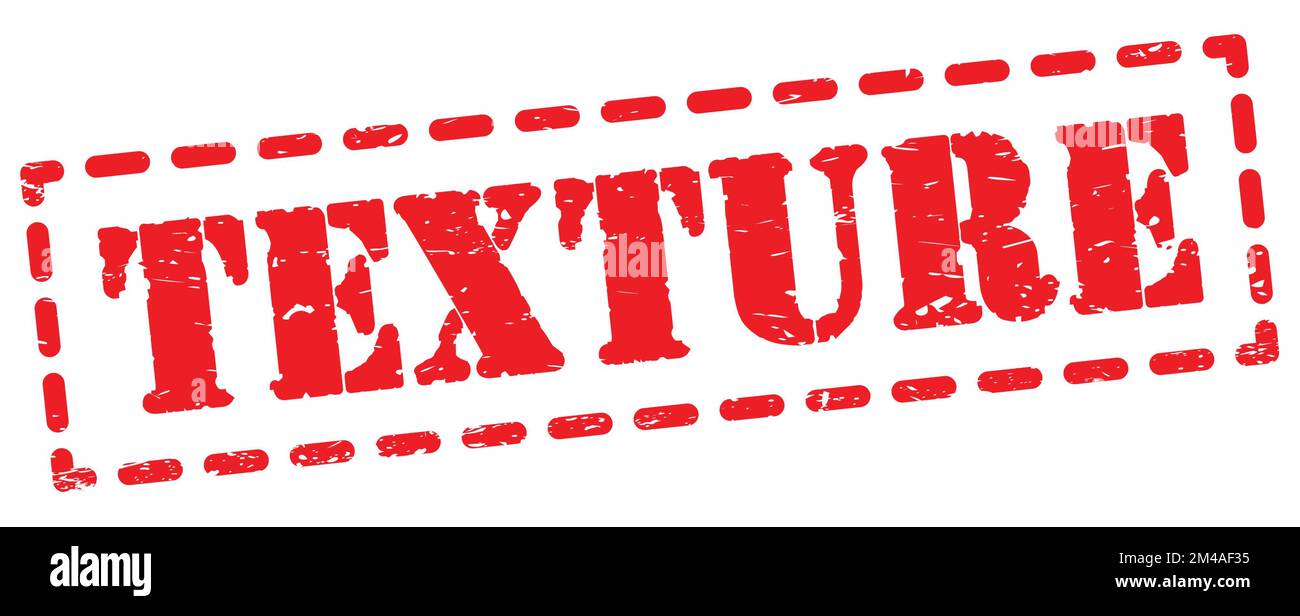 TEXTURE text written on red dash stamp sign Stock Photo - Alamy