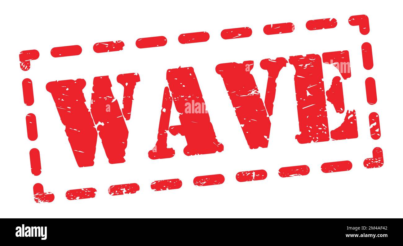 WAVE text written on red dash stamp sign Stock Photo - Alamy