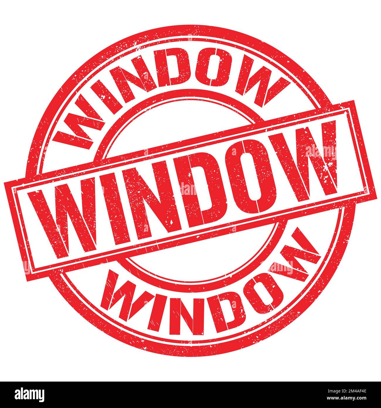 WINDOW text written on red round stamp sign Stock Photo - Alamy