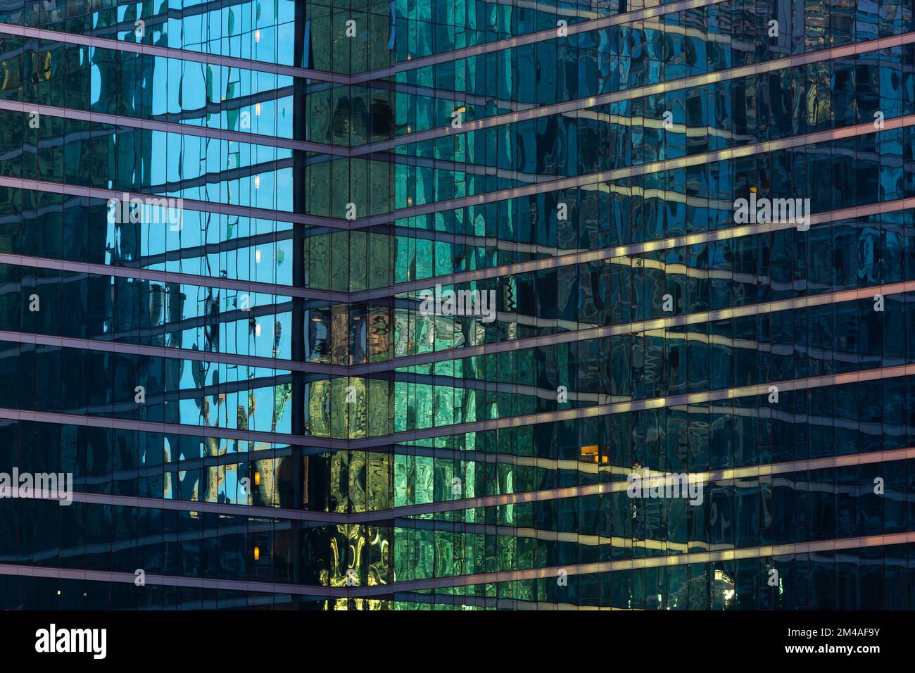 Reflections in a glass facade in downtown Chicago Stock Photo - Alamy