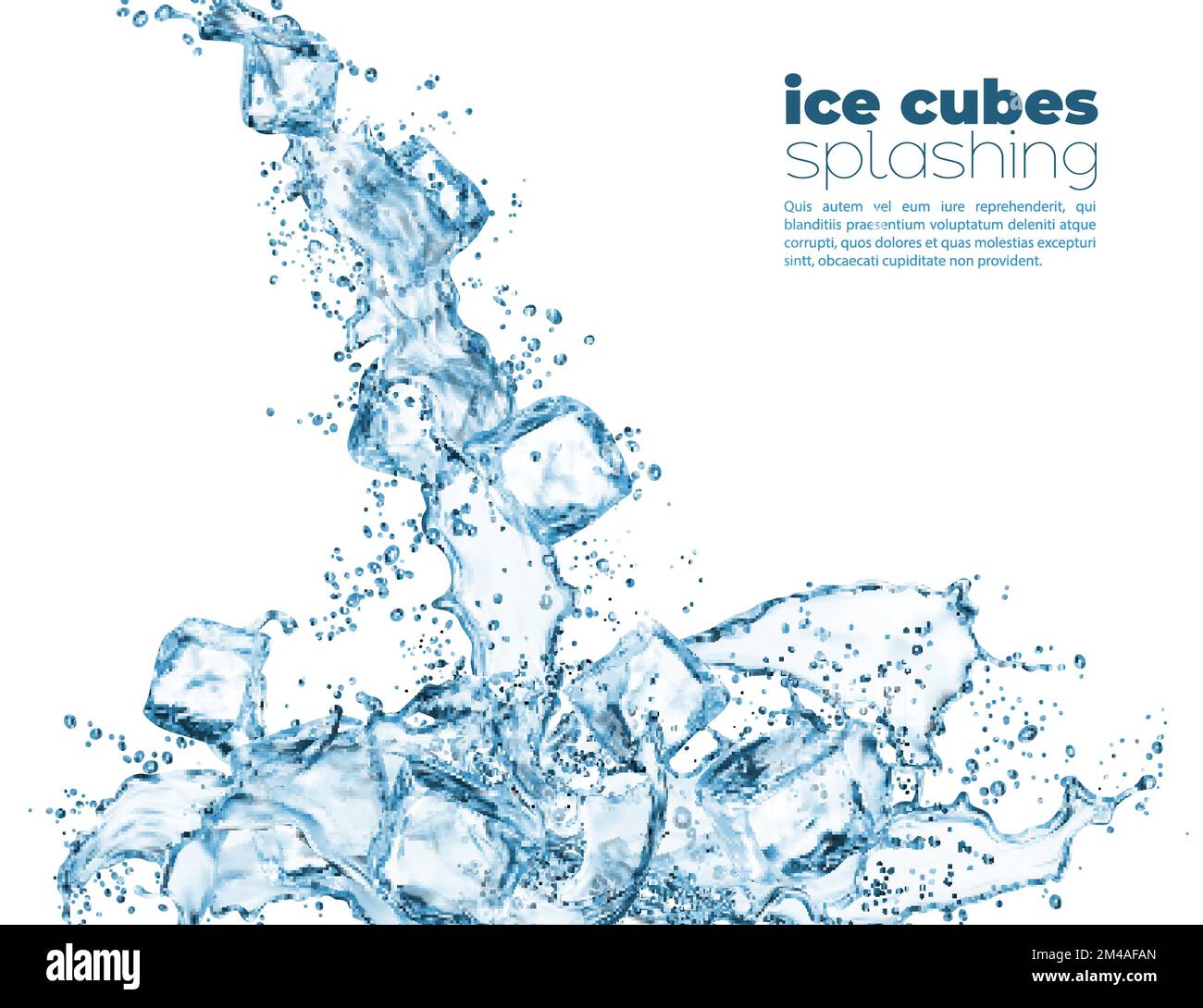 Pure crystal clear cubes Stock Vector Images - Alamy