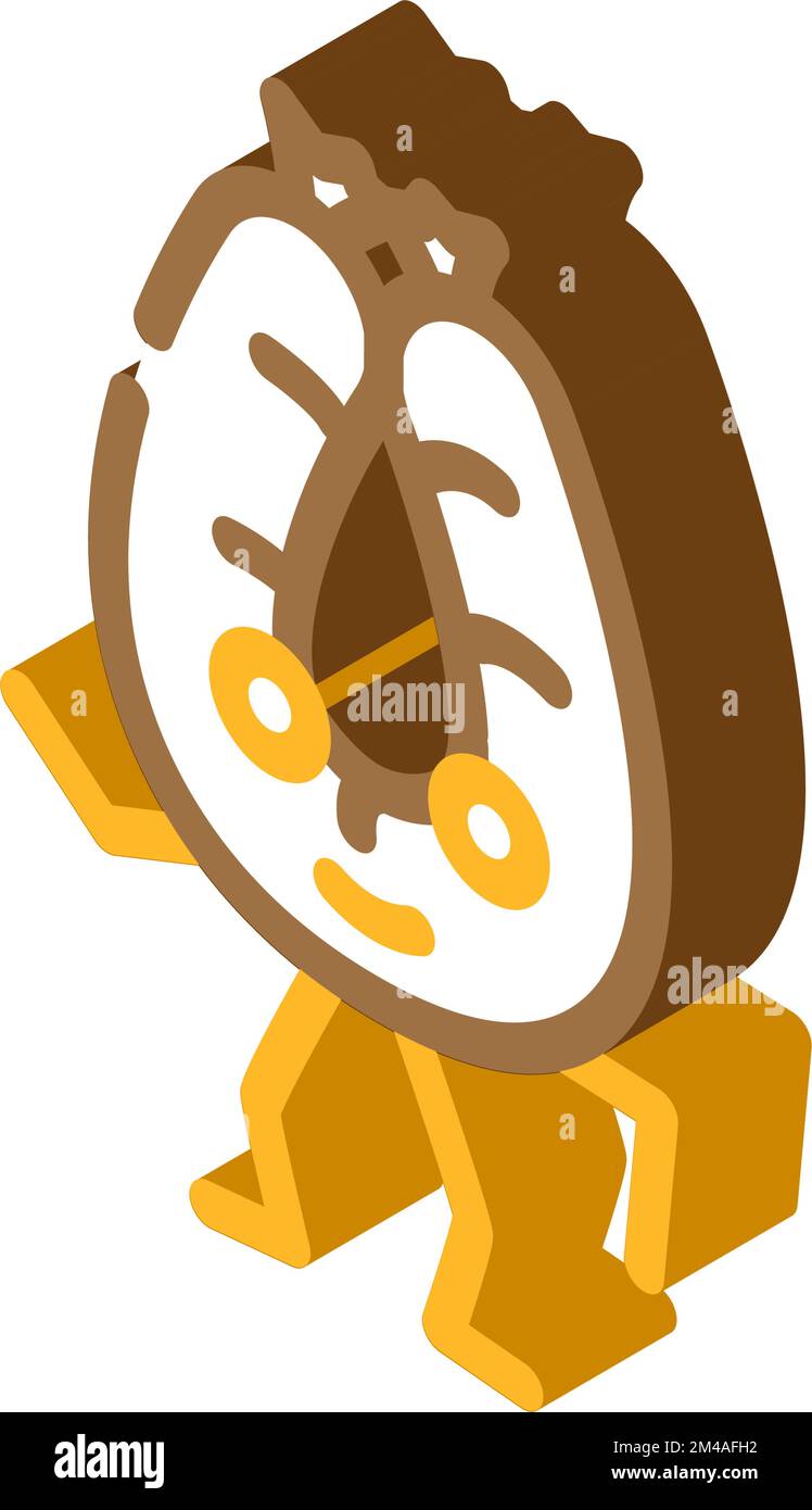 kielbasa meat character isometric icon vector illustration Stock Vector ...