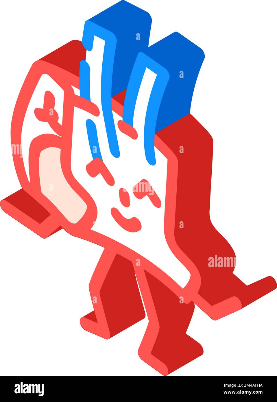 mutton meat character isometric icon vector illustration Stock Vector ...