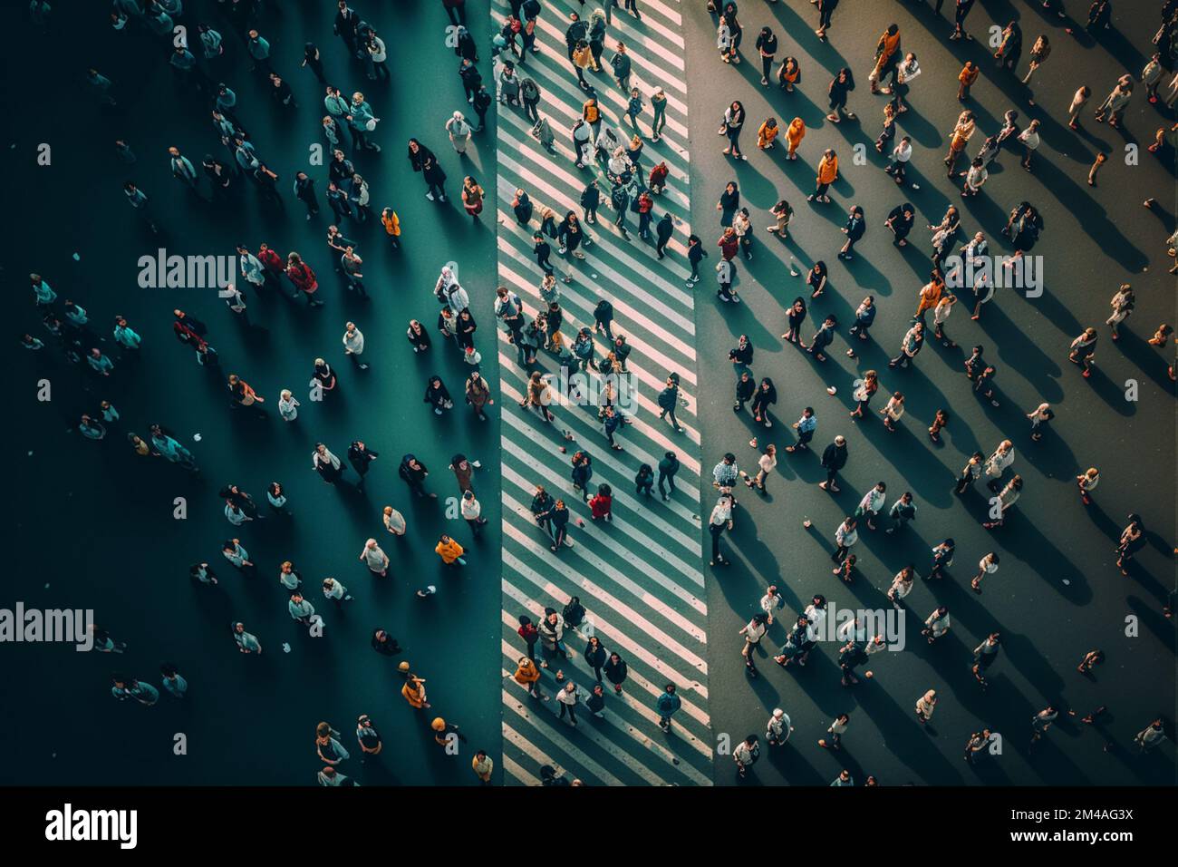 Top view people walking network hi-res stock photography and images - Alamy