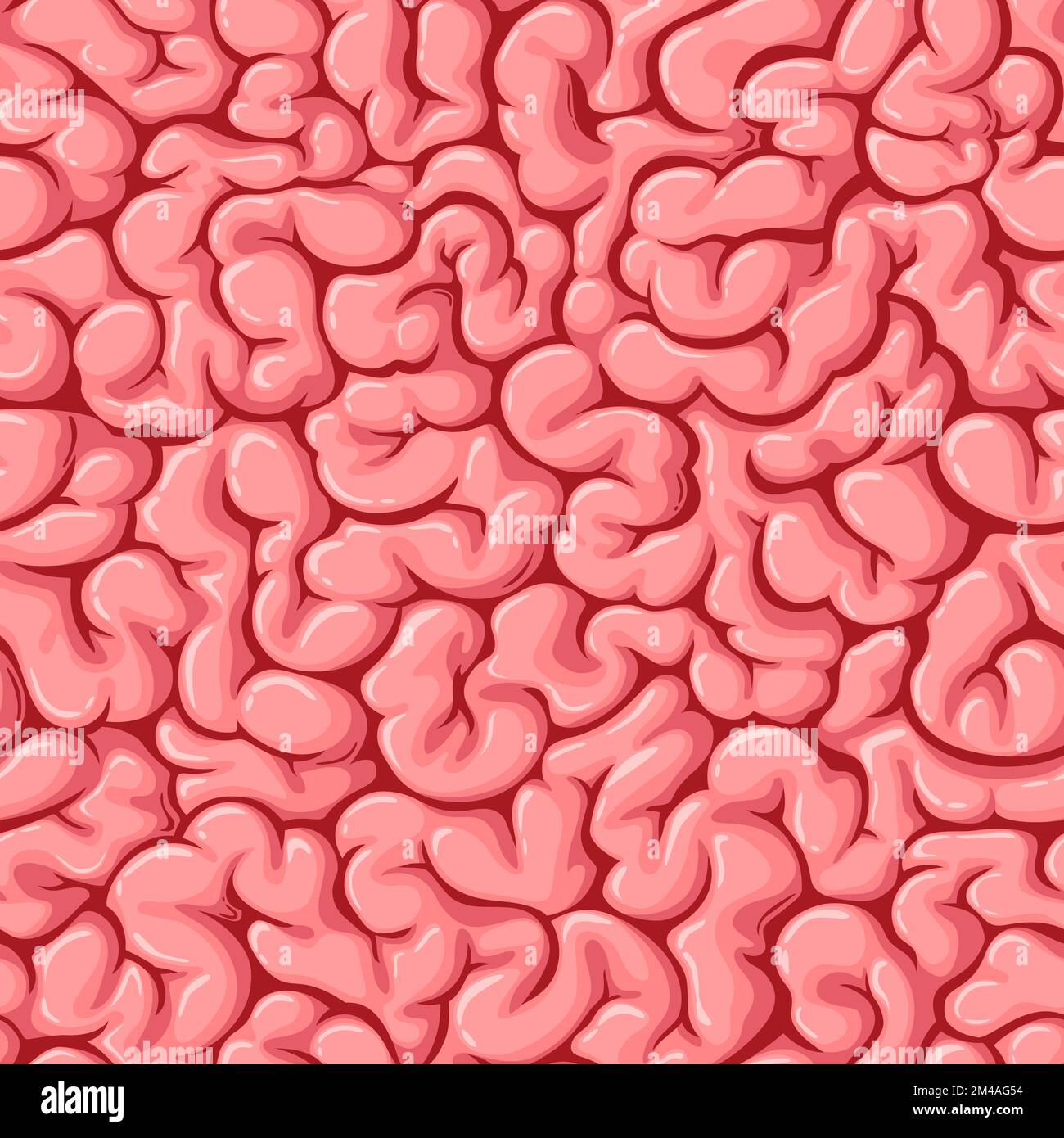 Brain seamless pattern, vector textured anatomical background for ...