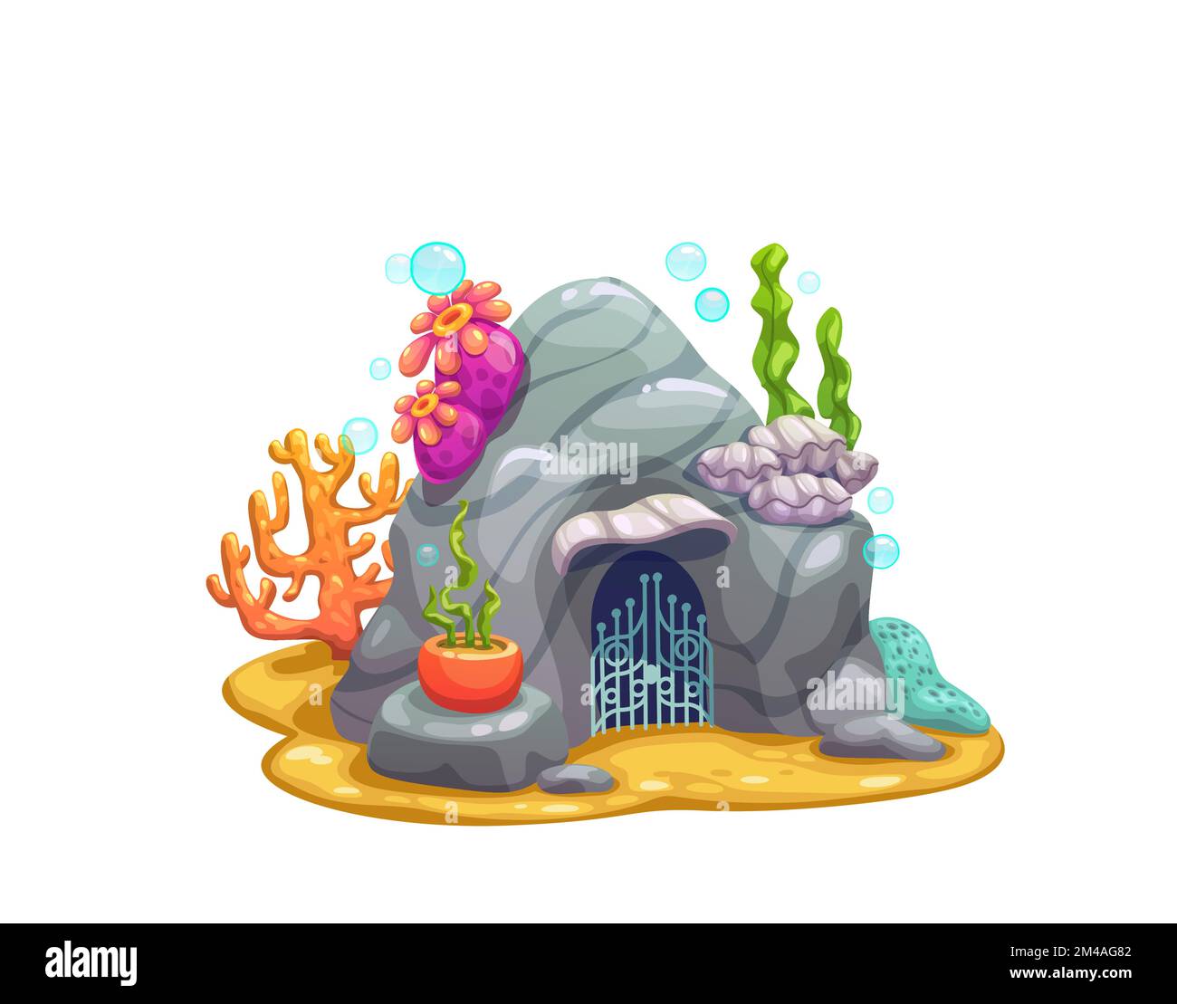Underwater grotto Stock Vector Images - Alamy