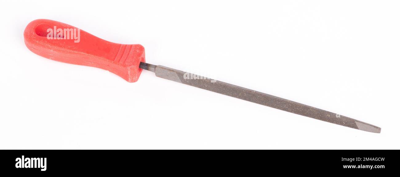 Old red file on the white background Stock Photo - Alamy