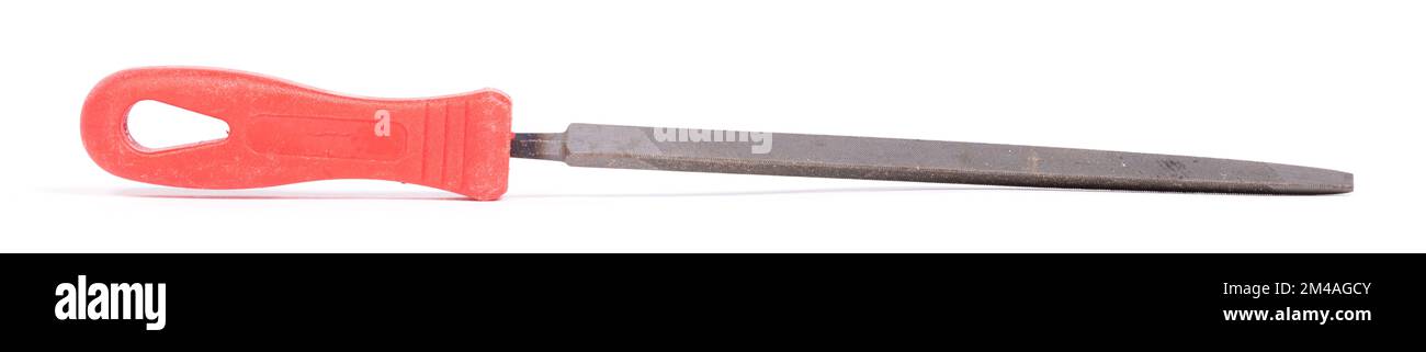Old red file on the white background Stock Photo - Alamy