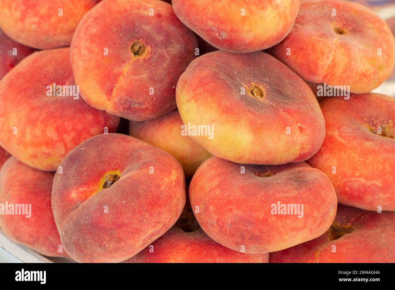 fig peach in a bazaar on a table in Ukraine Stock Photo - Alamy