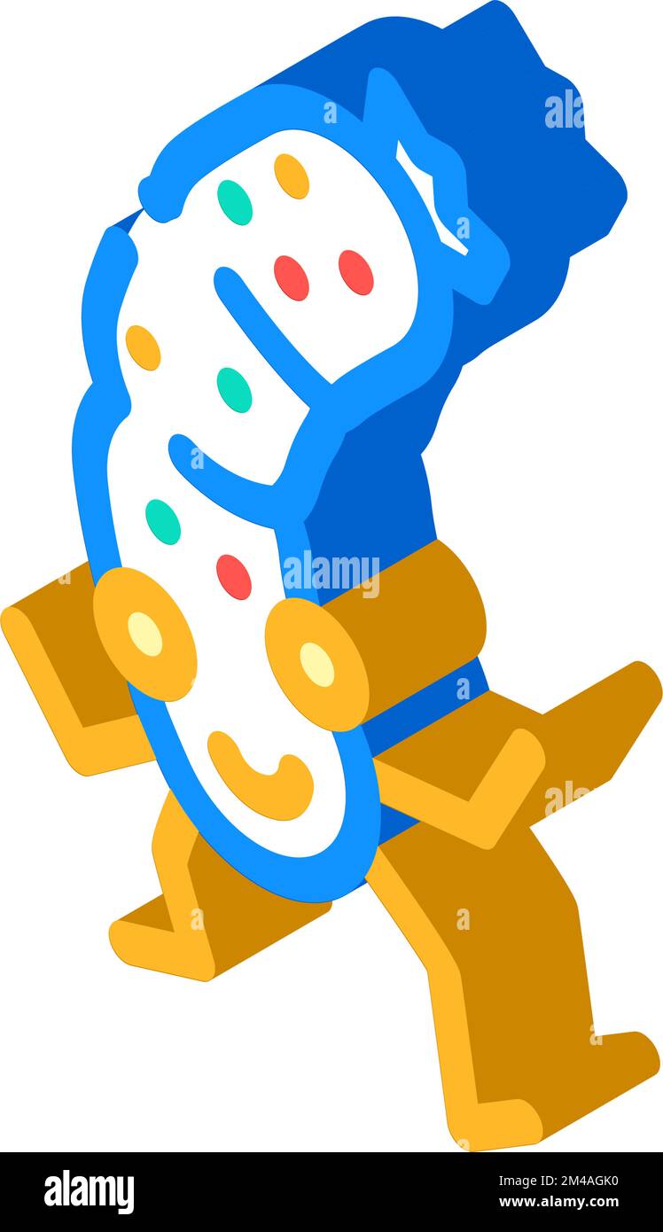 banger meat character isometric icon vector illustration Stock Vector ...