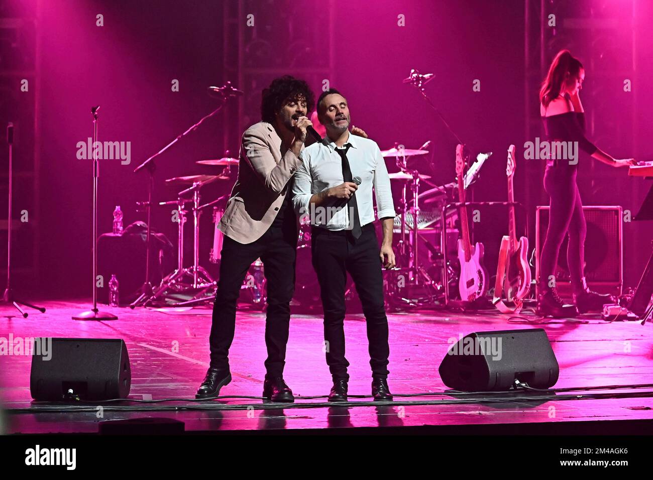 Teatro degli Arcimboldi, Milan, Italy, December 11, 2022, Nek singing ...