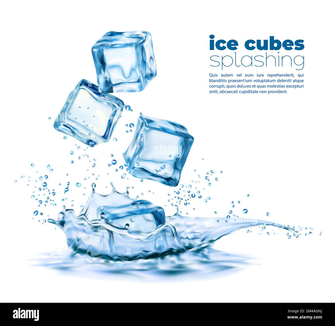 Ice cubes in pile Stock Vector Images - Alamy