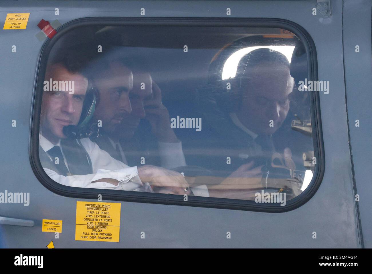 Rea Sea, December 19, 2022. - French President Emmanuel Macron looks ...