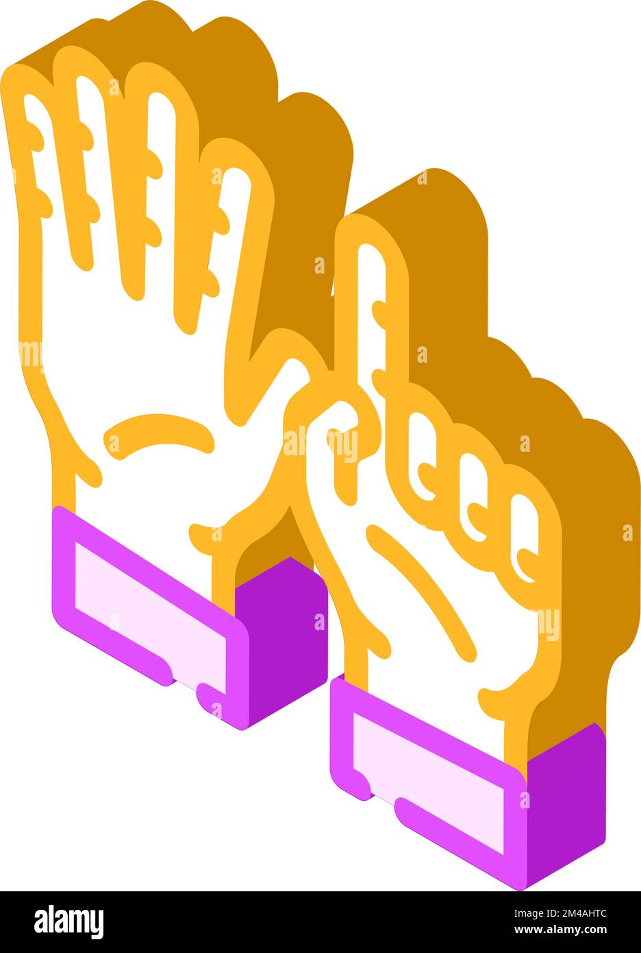 six number hand gesture isometric icon vector illustration Stock Vector ...