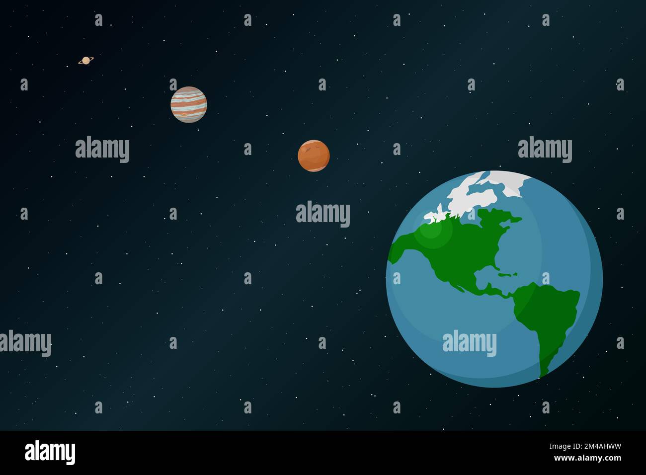 View of planet Earth from outer space. Vector illustration Stock Vector ...
