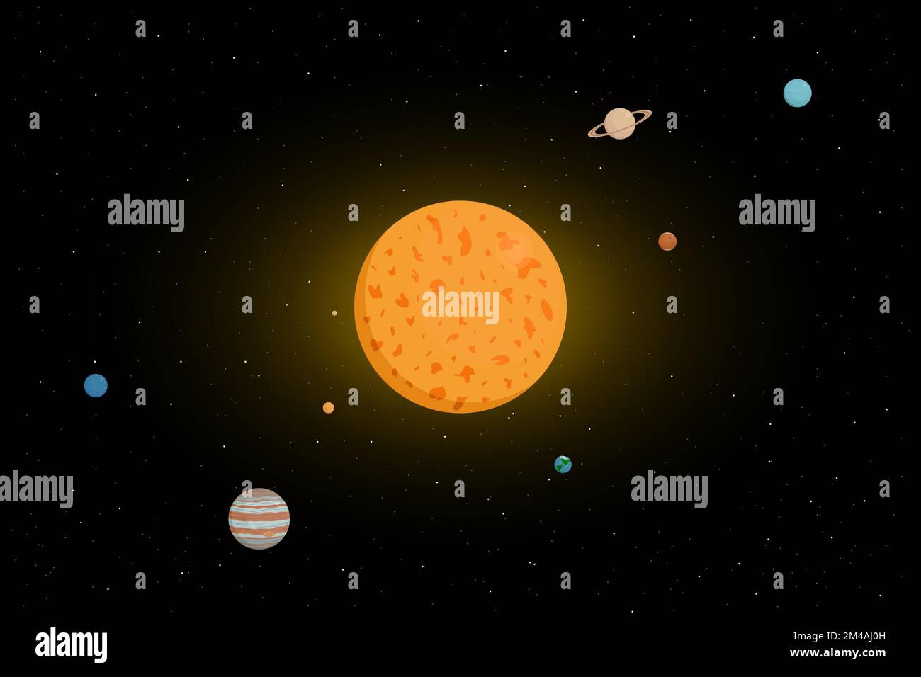 Planetary system of Sun. Vector illustration Stock Vector Image & Art ...