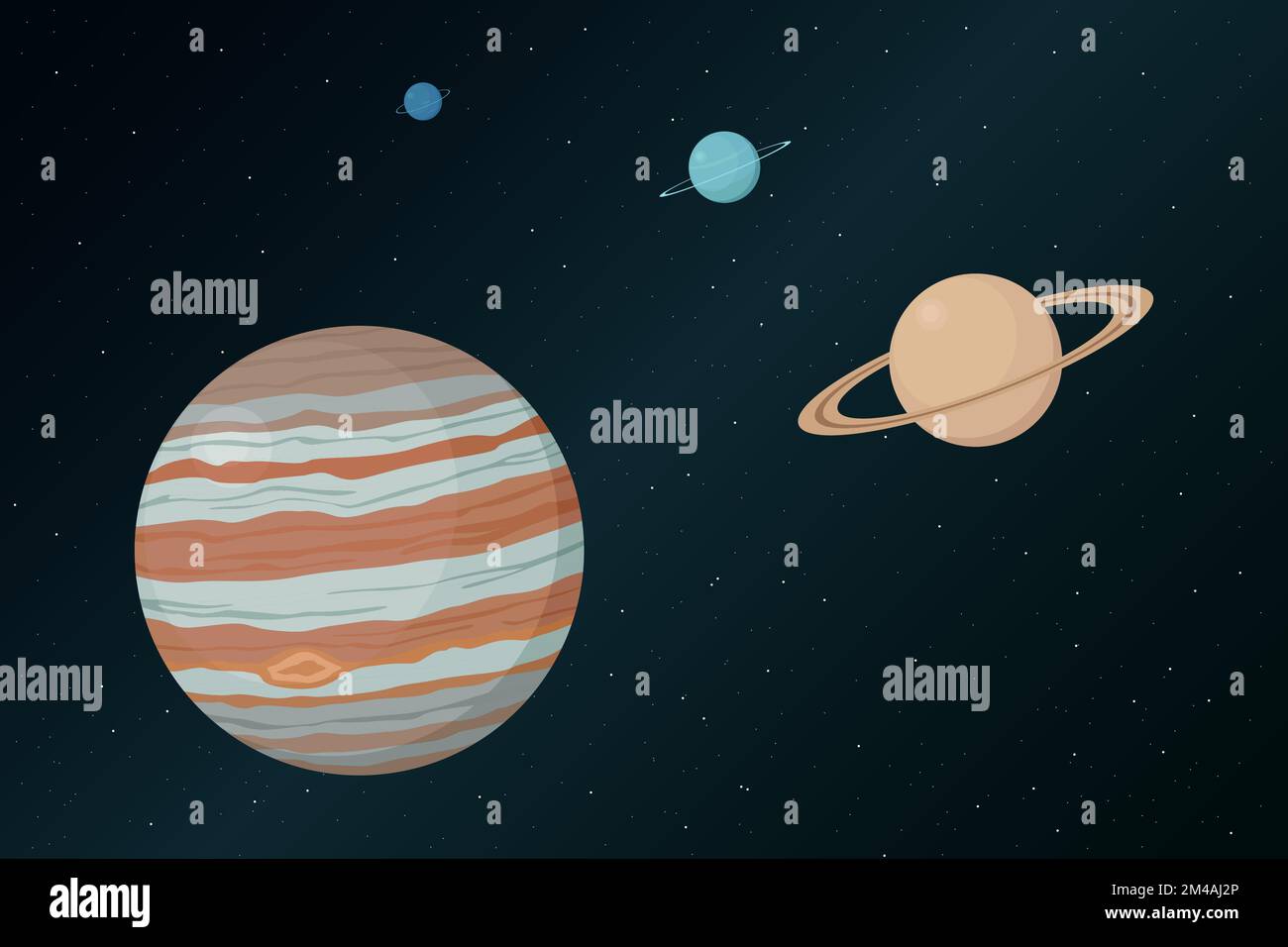 View of Jupiter from outer space. Vector illustration Stock Vector ...