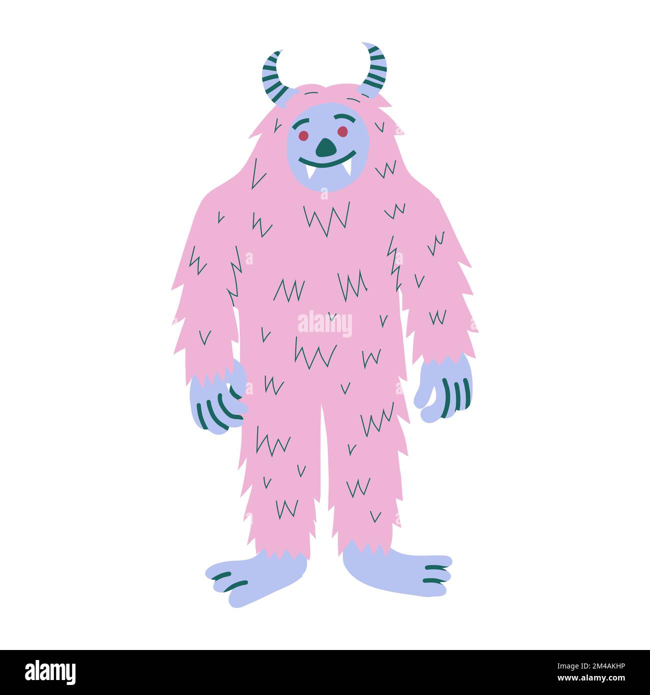 Pink yeti illustration Stock Vector Image & Art - Alamy