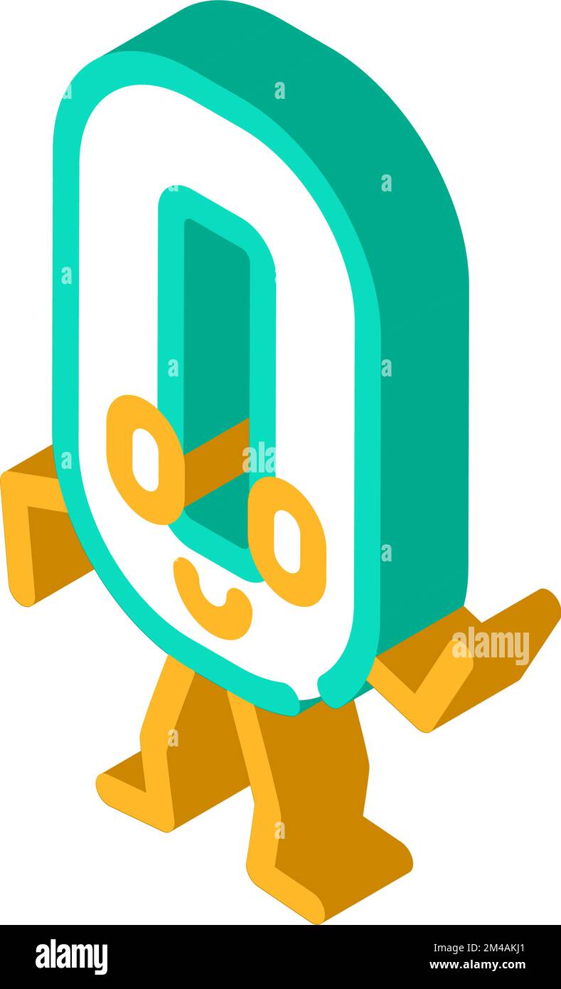 zero number character isometric icon vector illustration Stock Vector ...