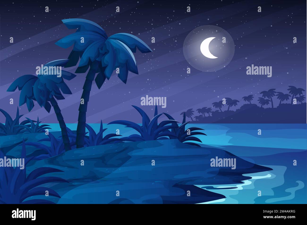 Beach scene cartoon hi-res stock photography and images - Alamy