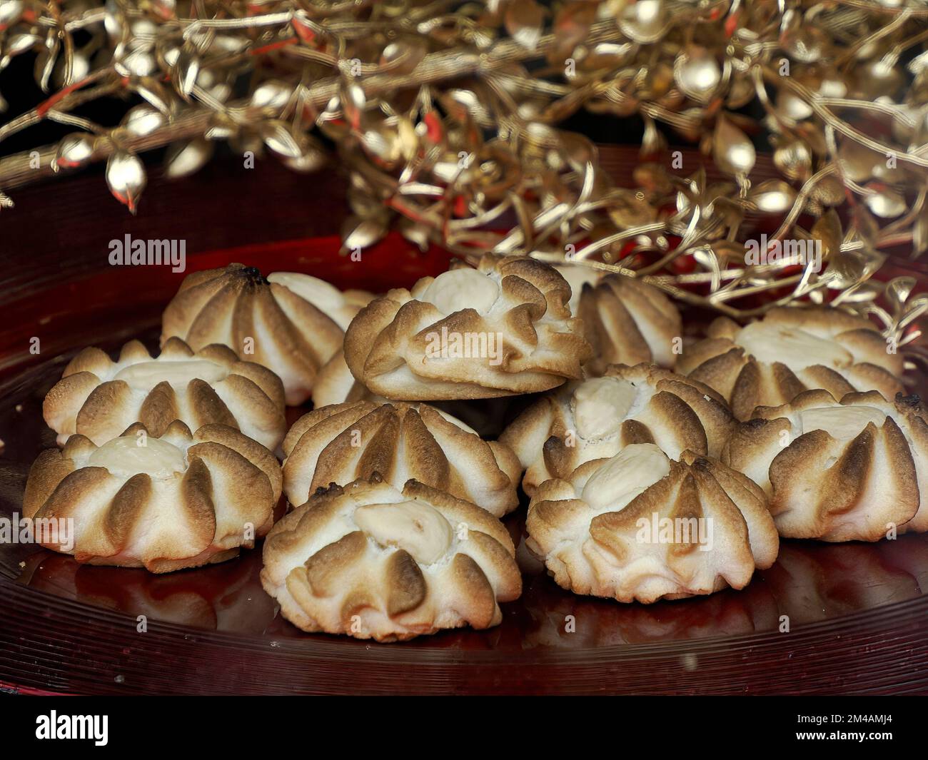 Toledo Spain christmas Traditional marzipan sweet made with almond mill ...